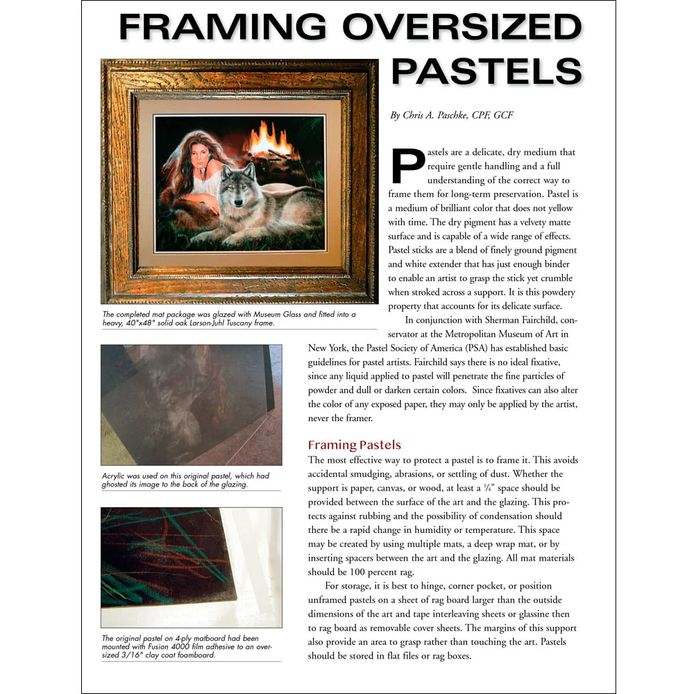 Framing Oversized Pastels - Picture Framing Magazine